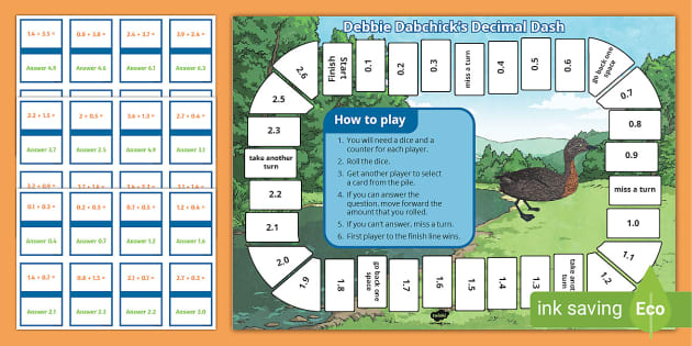 Debbie Dabchick's Decimal Dash (Stage 7/Phase 3) - Twinkl