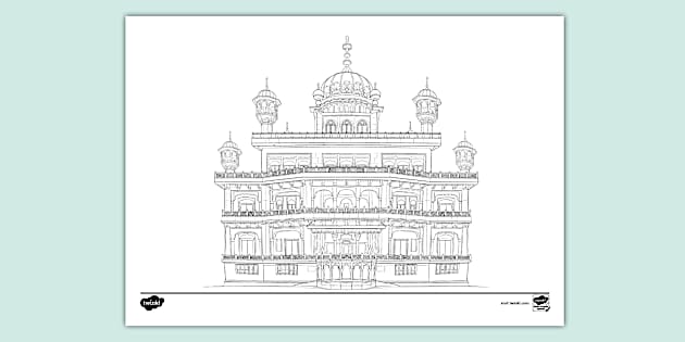 Gurdwara Colouring | Colouring Sheets (Teacher-Made)