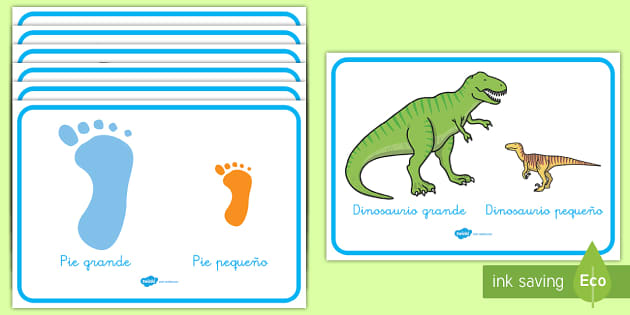 Pósters DIN A4: Grande y pequeño (teacher made) - Twinkl