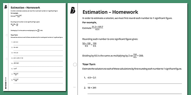 👉 Maths Estimation Homework | KS3 Maths | Beyond
