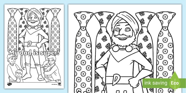 * NEW * Super Dad Colouring Sheet (teacher made)