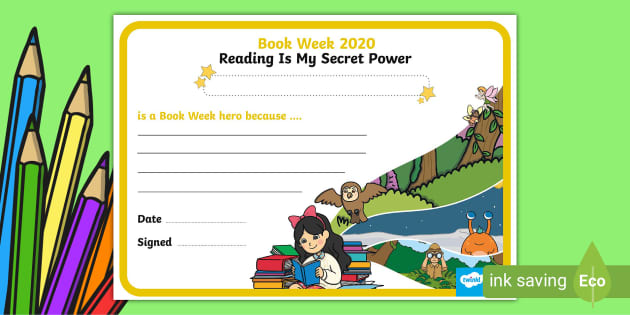 Book Week Certificates | 2020 Theme | Primary Resource