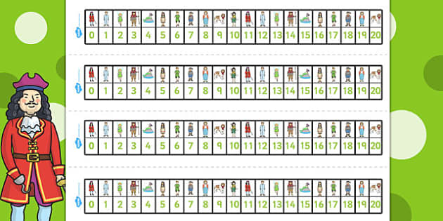 FREE! - Peter Pan Number Track 0 20 (teacher made) - Twinkl