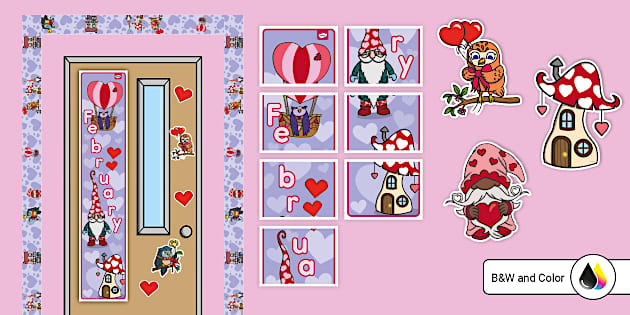 February Door Decorating Pack - Twinkl