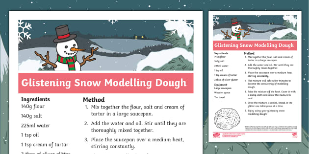 Ten Little Lights Glistening Snow Modelling Dough Recipe