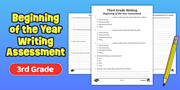 Third Grade Beginning of the Year ELA Writing Assessment