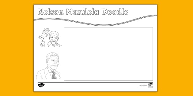 Nelson Mandela Doodle Drawing Activity (teacher made)