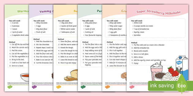 Home Corner Recipe Pack - Role Play - EYFS (teacher made)