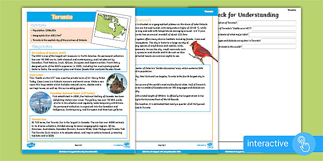 Toronto Interactive Reading Comprehension - Grade 4-6