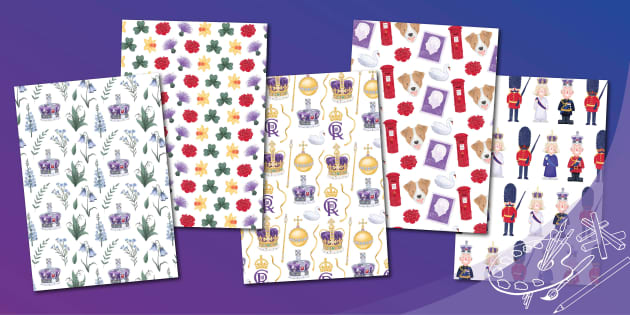 King Charles III Pattern Posters Pack (teacher made)