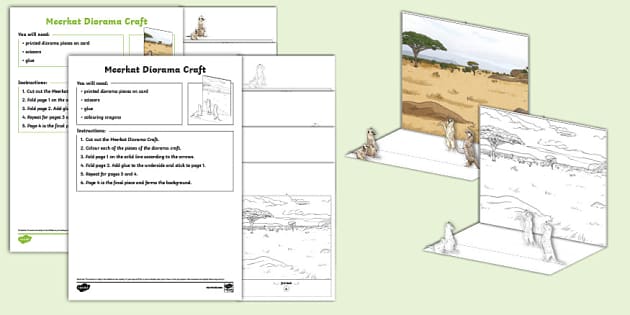 Meerkat Diorama Craft - Twinkl - KS2 (creat de profesori)