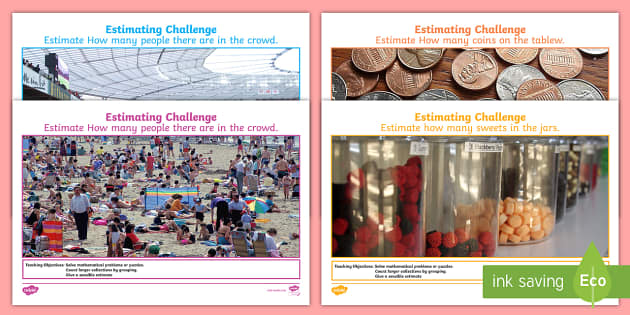 Estimating Maths Challenge A4 Display Posters (teacher made)
