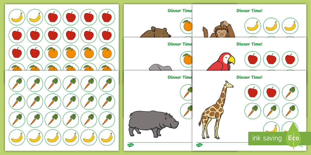 Feeding Time at the Zoo Resource Pack (teacher made)