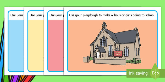 Back to School Counting to 10 Playdough Mats (teacher made)