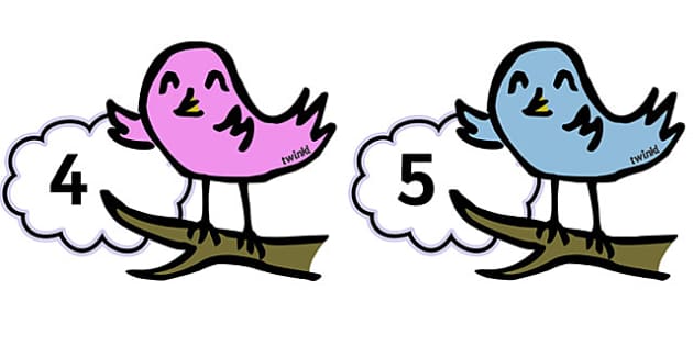 FREE! - Numbers 0-20 on Birds (Hecho por educadores)