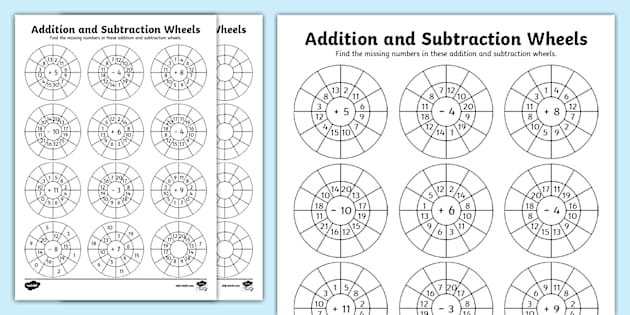 Fill in the Blanks Addition Worksheets - Maths | Twinkl