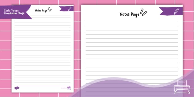 EYFS | Note Paper | Teacher Planner (teacher made) - Twinkl
