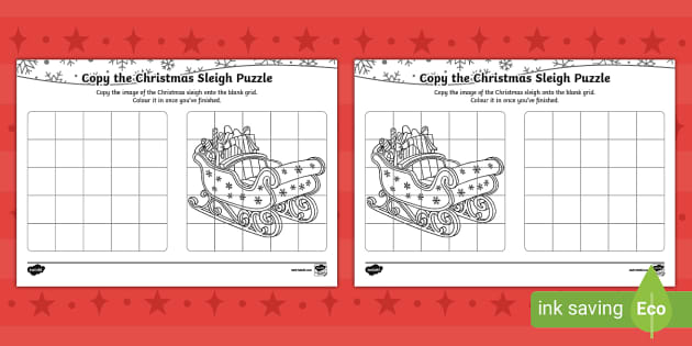 Copy the Christmas Sleigh Worksheet (teacher made) - Twinkl