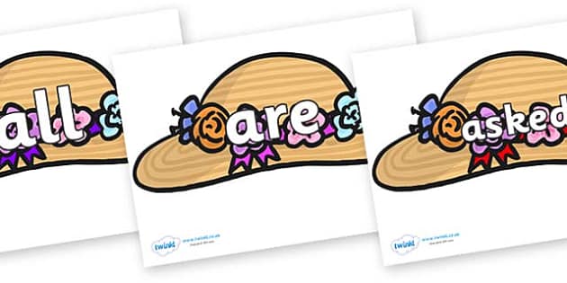 FREE! - Tricky Words on Bonnets (teacher made) - Twinkl