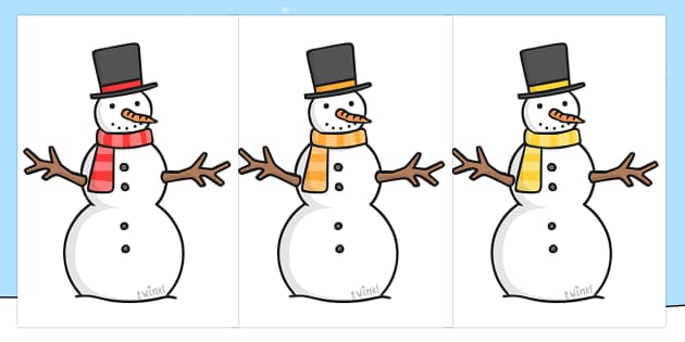 FREE! - Editable Snowmen - snowman, winter, editable template, Snowflake