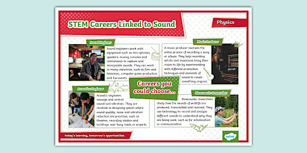 Sound STEM Careers Poster - Twinkl - KS2 (teacher made) Sound STEM Careers Poster - Twinkl - KS2 (teacher made)