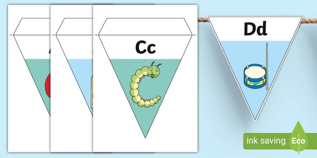 Twinkl Phonics Upper and Lowercase Alphabet Bunting - Twinkl