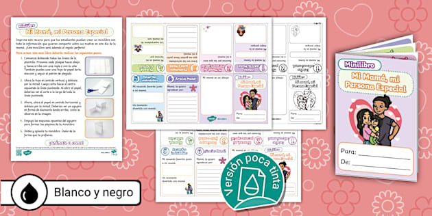 Minilibro | Mamá | Madre | Día de la mamá | Celebración