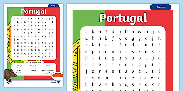 KS1 Portugal Word Search (teacher made) - Twinkl