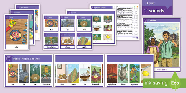 👉 * NEW * French Phonics: Resource and Display Pack: 'i' sounds