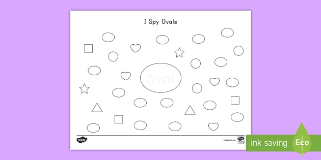 I Spy Ovals Worksheet (Lehrer gemacht) - Twinkl