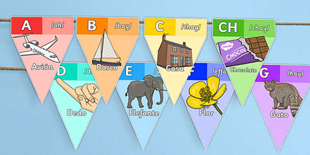 Spanish Alphabet Bunting