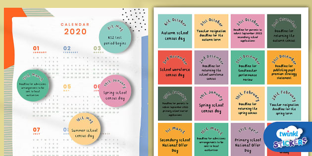 Academic Stickers - Rainbow Colours - Teacher's Planner and Diary ...