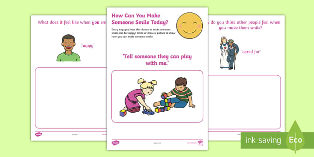 How Can You Make Someone Smile Today? KS1 Worksheets