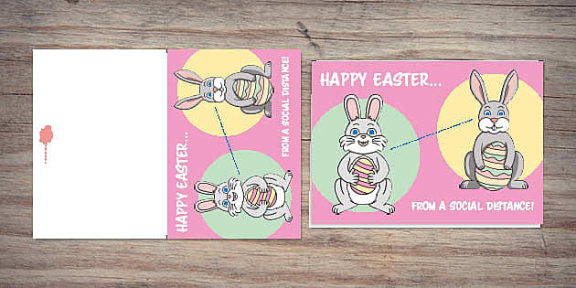 Socially Distanced Easter Card | Twinkl Party - Twinkl