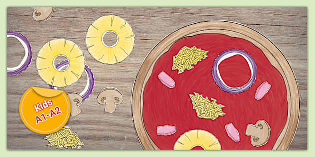 ESL Make a Pizza Craft {Kids, A1-A2} (teacher made) - Twinkl