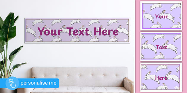 Rabbit Editable Banner | Twinkl Party (teacher made)