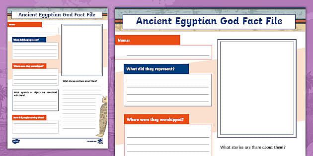 Ancient Egyptian Gods Fact File Template | Twinkl Originals