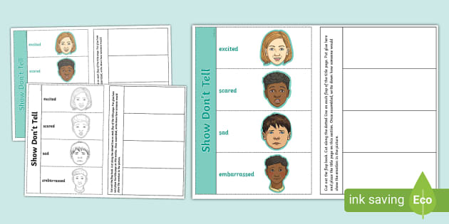 * NEW * Show Don't Tell Flap Book (teacher made) - Twinkl