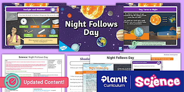 Y5 Earth and Space: Night Follows Day: Lesson 3 - Twinkl