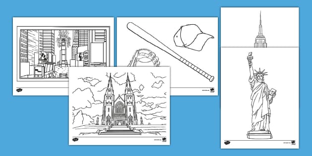 coloring pictures of new york city