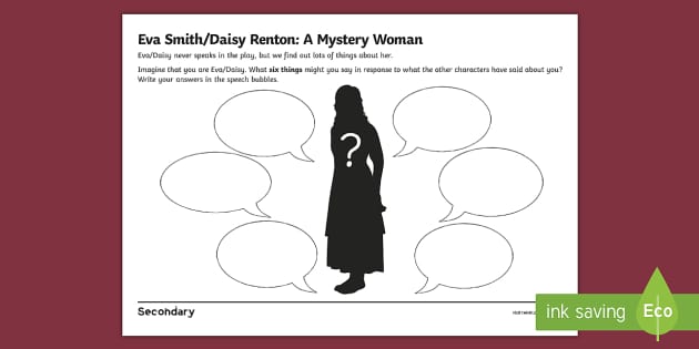 GCSE Eva Smith/Daisy Renton: A Mystery Woman Worksheet / Worksheet