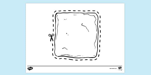 Medium Square Boulder Colouring Sheet | Colouring Sheets