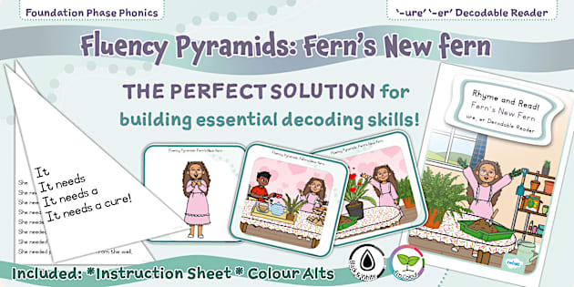 Foundation Phase Phonics - ure, er Decodeable Reader - Fluency Pyramid ...