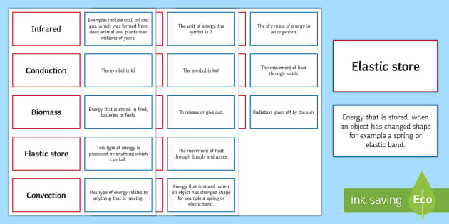 Energy Pairs Glossary Activity (teacher made) - Twinkl