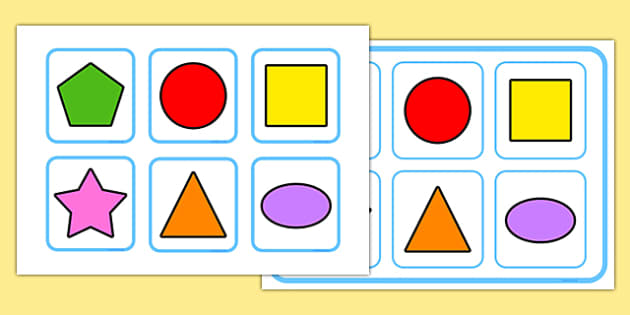 Shapes Matching Cards and Board (teacher made)