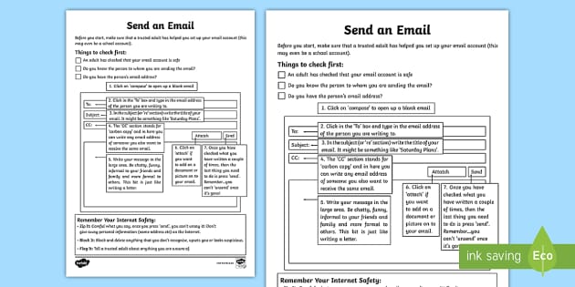 Email Etiquette for Students Worksheet | IT | Ages 7 to 9