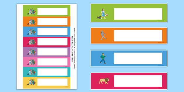 The Wizard of Oz Themed Editable Tray Labels - Roald Dahl Themed Gratnells
