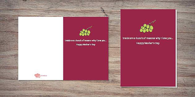 A Bunch of Reasons Why I Love You Card | Twinkl Party