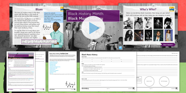 Black Music History Lesson Pack (teacher made)