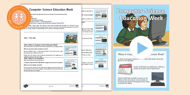 Computer Science Education Week Whole School Assembly Pack